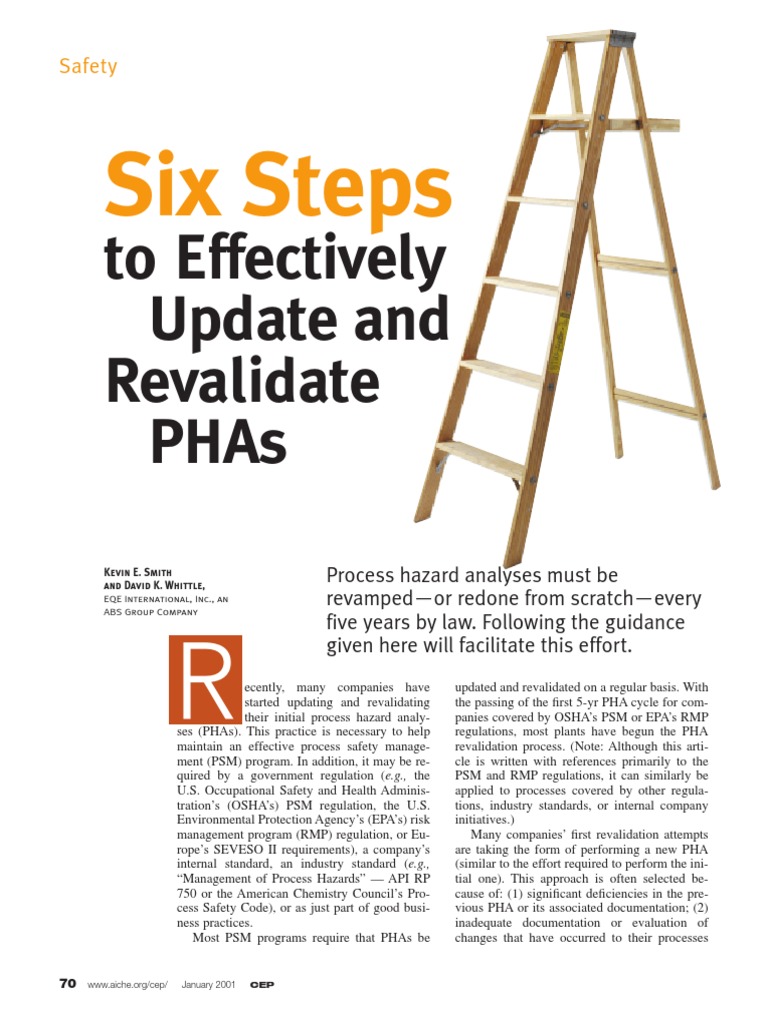 Six Steps To Effectively Update and Revalidate PHAs | PDF | Audit ...