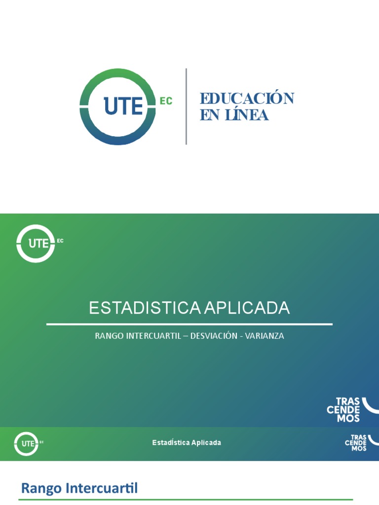 Rango Intercuartil - Desviación - Varianza | PDF | Desviación Estándar ...
