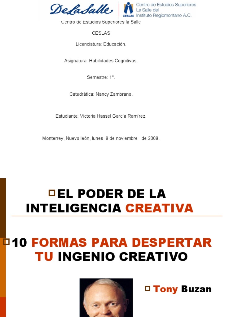 El Poder de La Creatividad | PDF | Creatividad | Inteligencia