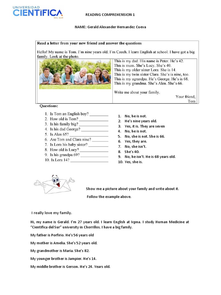 Family Description and Age Quiz | PDF