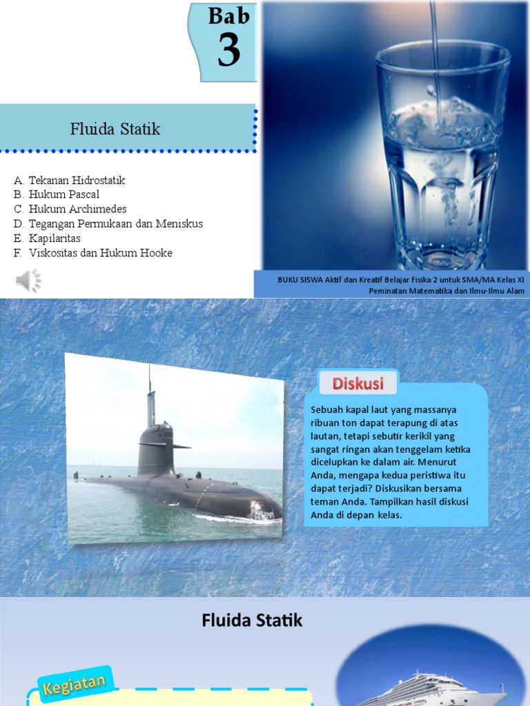 Bab 3 Fluida Statik | PDF