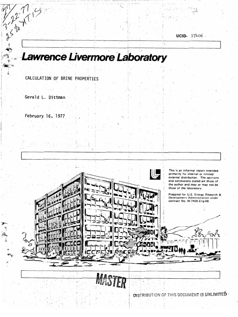 Calculation of Brine Properties | PDF | Thermodynamic Properties ...