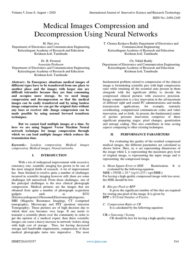 Medical Images Compression and Decompression Using Neural Networks ...
