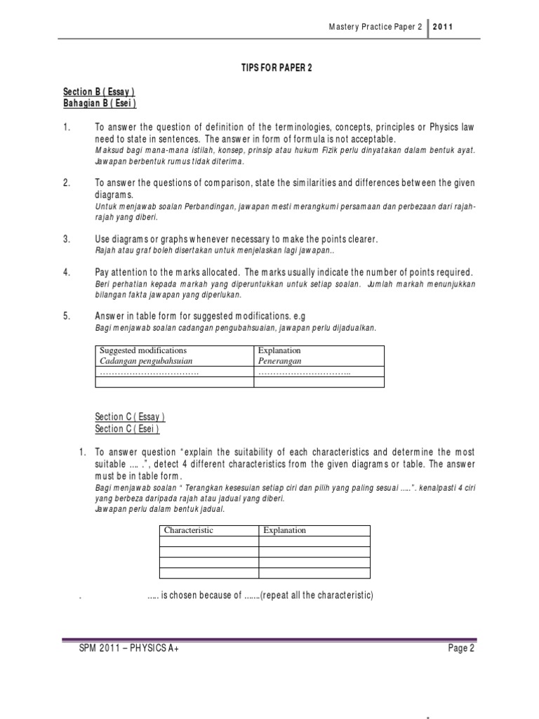 Tips For Paper 2 Section B (Essay) Bahagian B (Esei) | PDF | Radiator ...