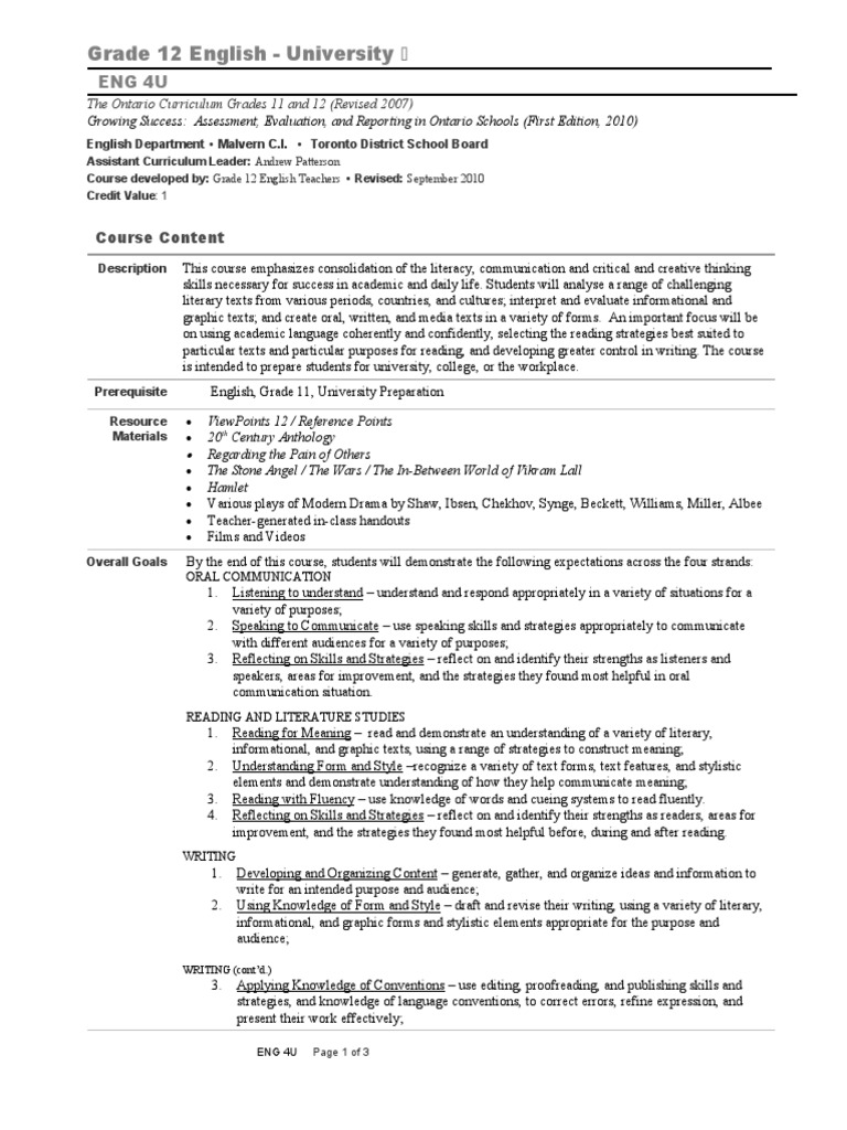 Preparing Students for University, College, or the Workplace: An ...