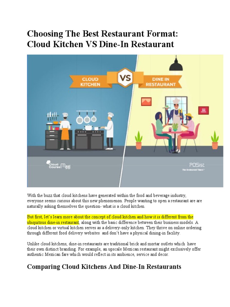 Choosing The Best Restaurant Format | PDF