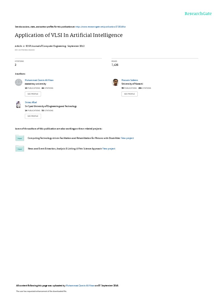 VLSI's Role in AI Development | PDF | Integrated Circuit | Artificial ...