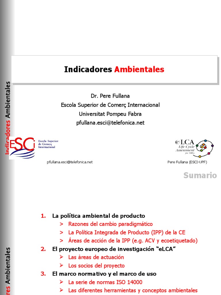 Indicadores Ambientales - ISO 14001 y 14031 | PDF | Business | Economias