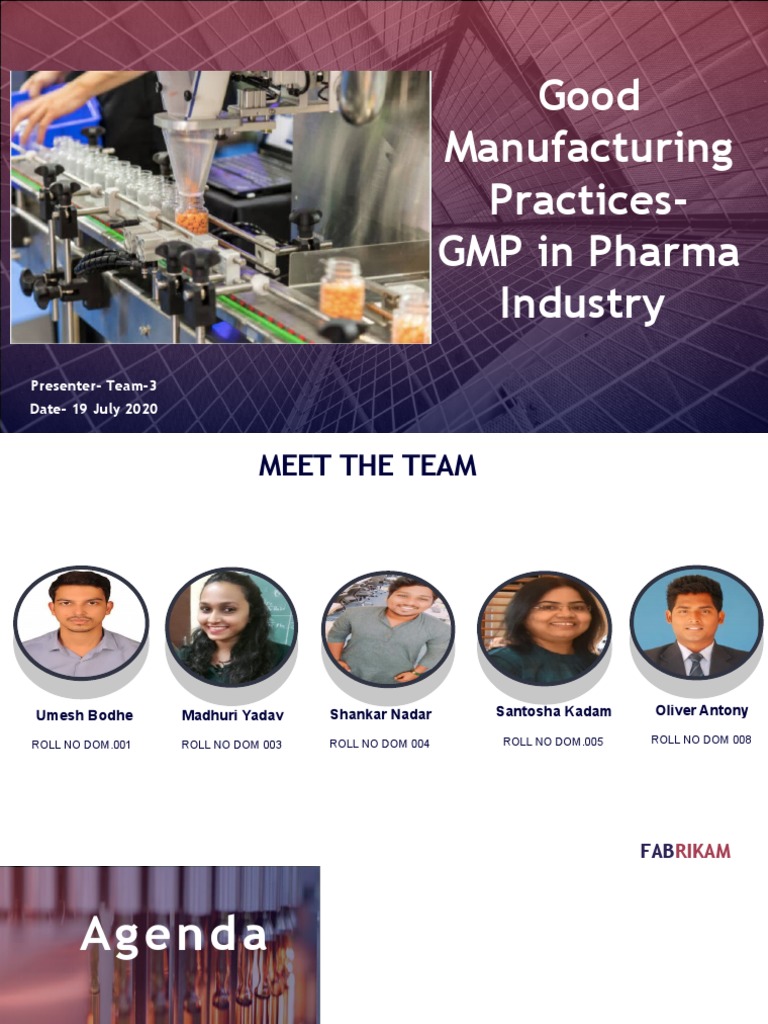 GMP in Pharma Industry | PDF | Pharmacology | Medicine