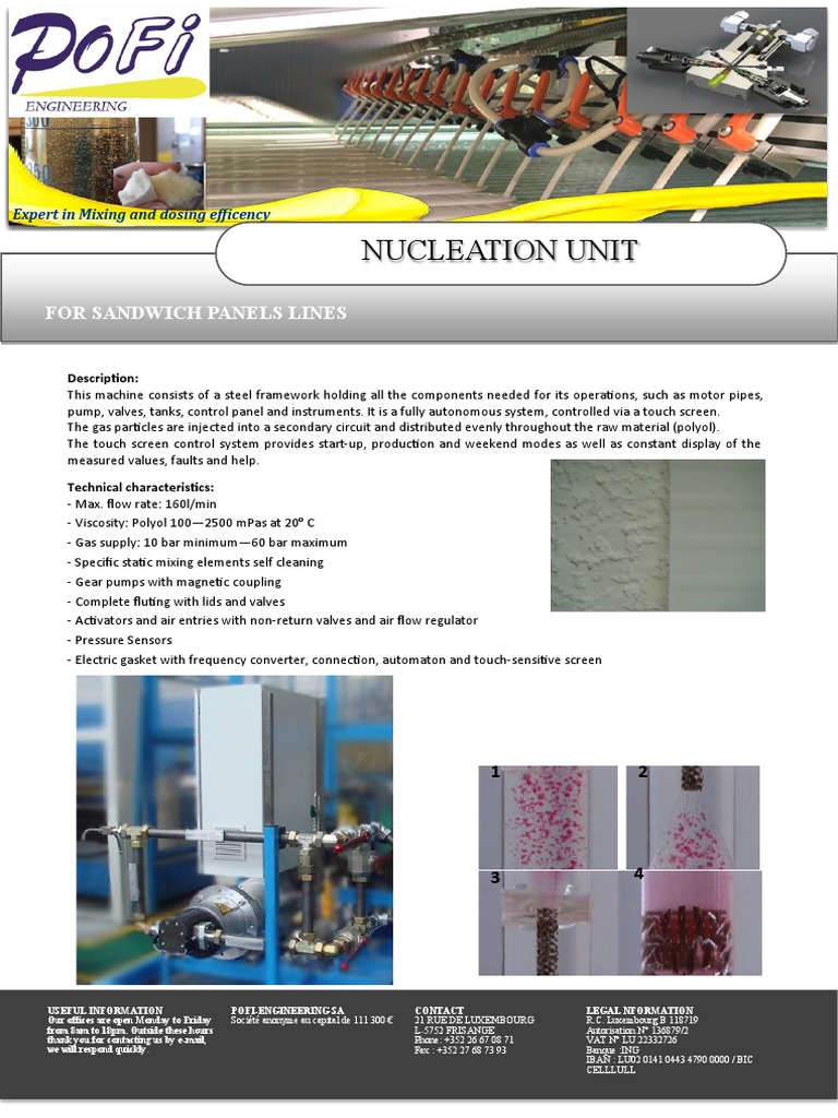 Continuous Nucleation Unit 2020 | PDF | Foam | Polyurethane