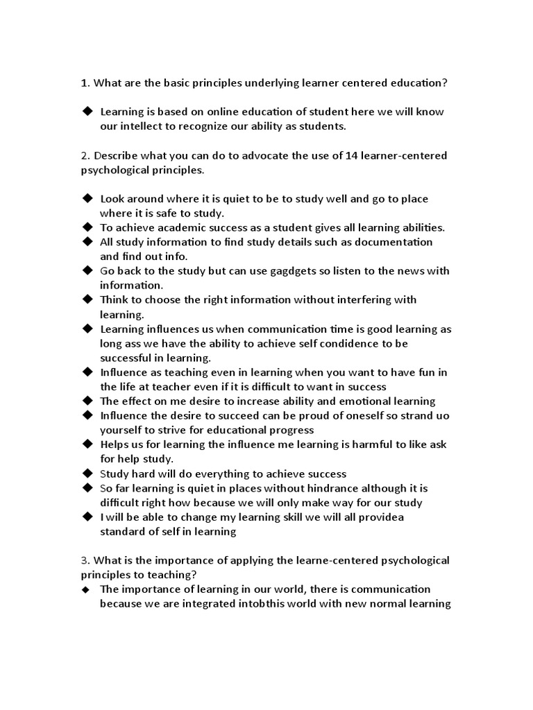 Principles in Learning Education | PDF