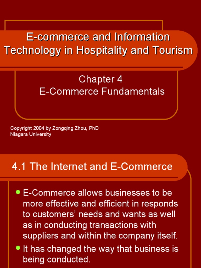 E-Commerce and Information Technology in Hospitality and Tourism | PDF ...