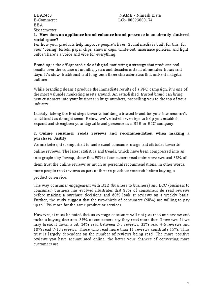 Ecommerce Case Study | Download Free PDF | Brand | Marketing