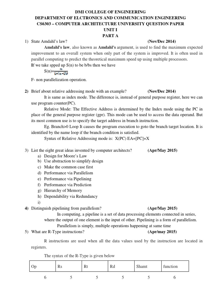 Computer-Architecture Q&A | PDF | Computer Data Storage | Central ...