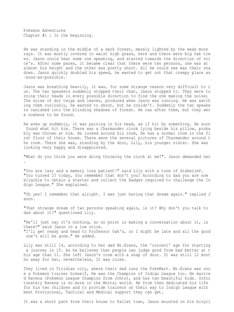 Pokemon Adventures Chapter 1 | PDF