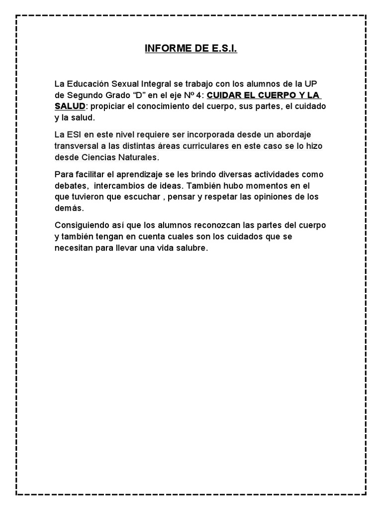 INFORME DE Esi | PDF