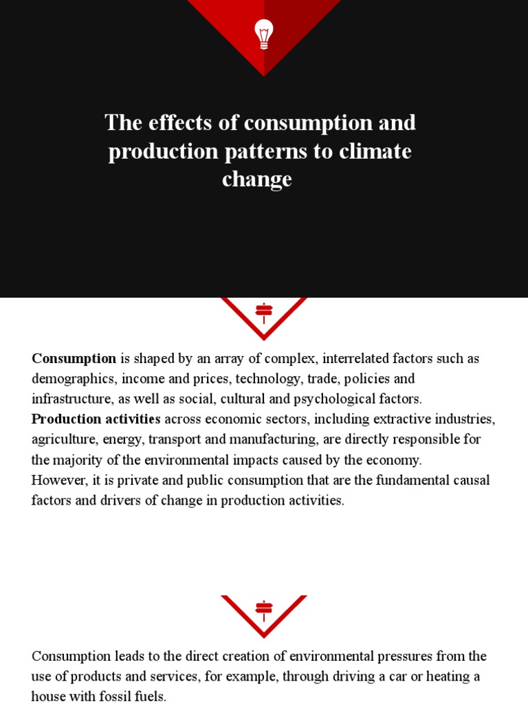 Consumption and Production's Climate Impact | PDF | Human Impact On The ...