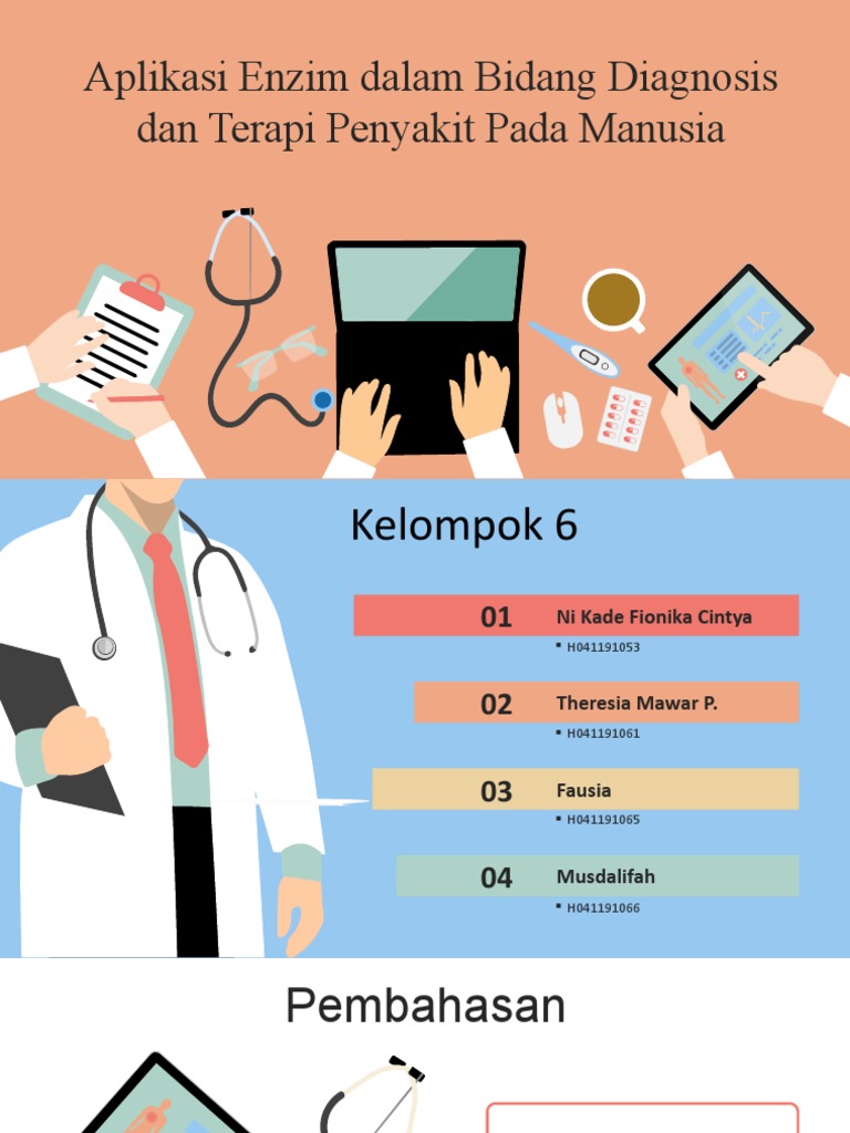 Kelompok 6 (Aplikasi Enzim Dalam Bidang Diagnosa Dan Terapi Penyakit) | PDF