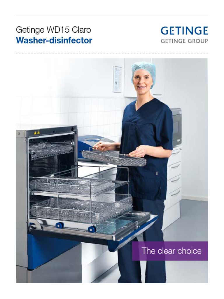 Washer-Disinfector: Getinge WD15 Claro | PDF | Pipe (Fluid Conveyance ...