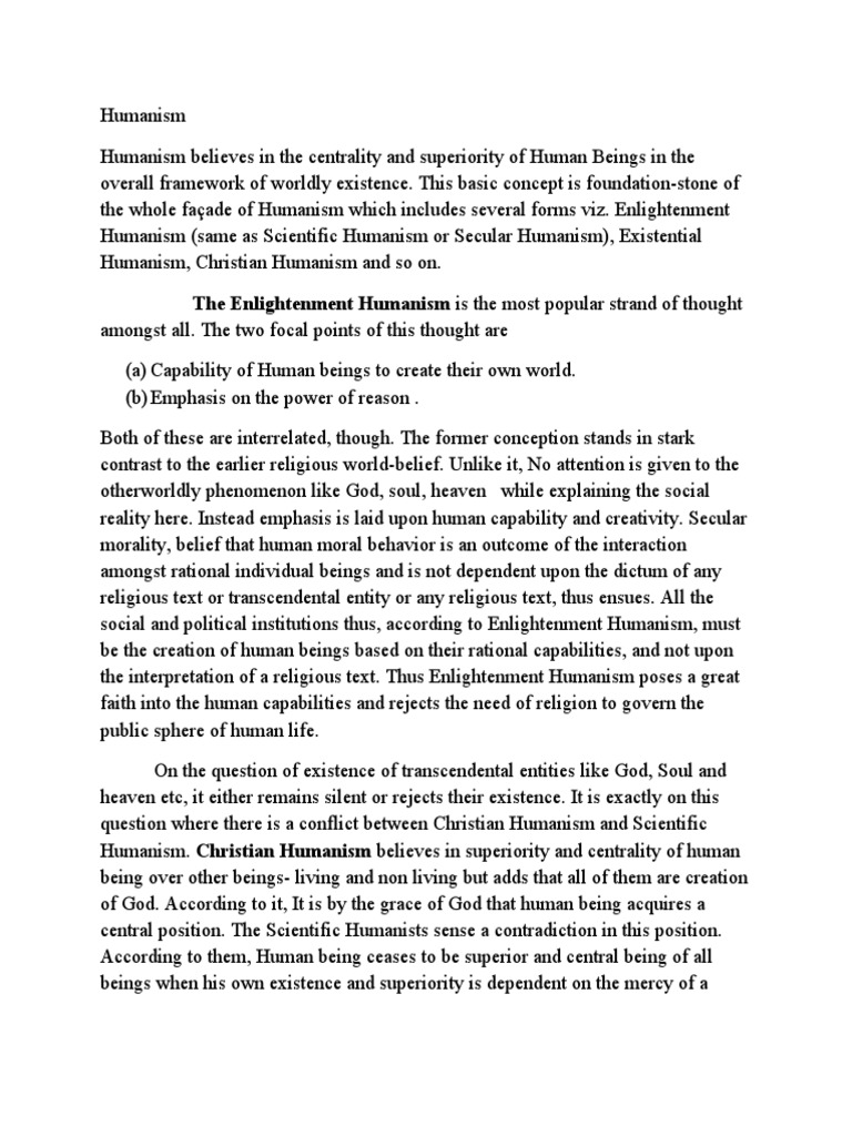 Humanism | PDF | Humanism | Faith