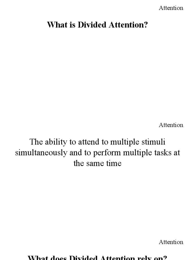 What Is Divided Attention? | PDF | Attention | Perception