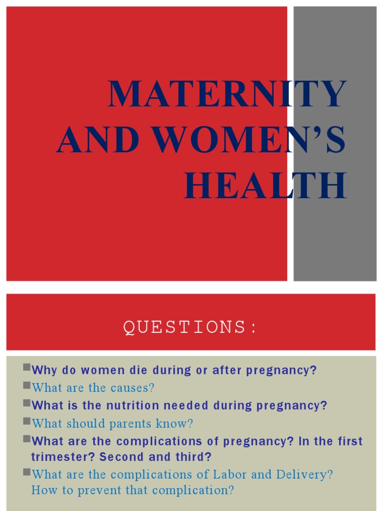 Maternity and Women'S Health | PDF | Maternal Death | Pregnancy