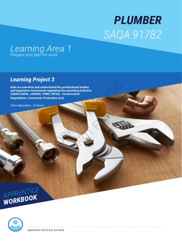 SAQA 91782: IN Progress NOT Final | PDF | Apprenticeship | Plumbing