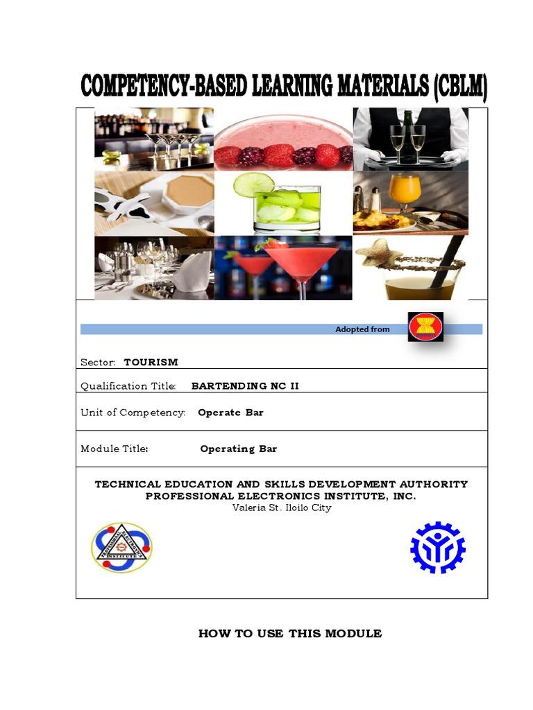 CBLM Operate Bar | PDF | Tableware | Bar