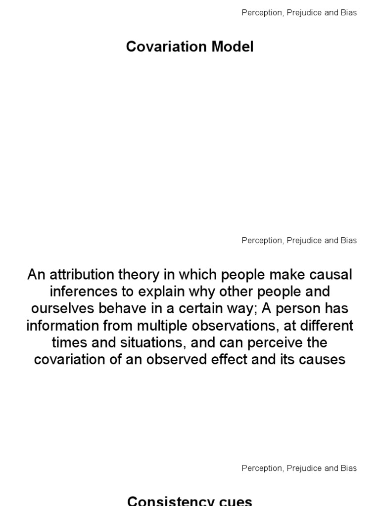 Perception, Prejudice, and Bias Flashcards | PDF | Bias | Prejudices