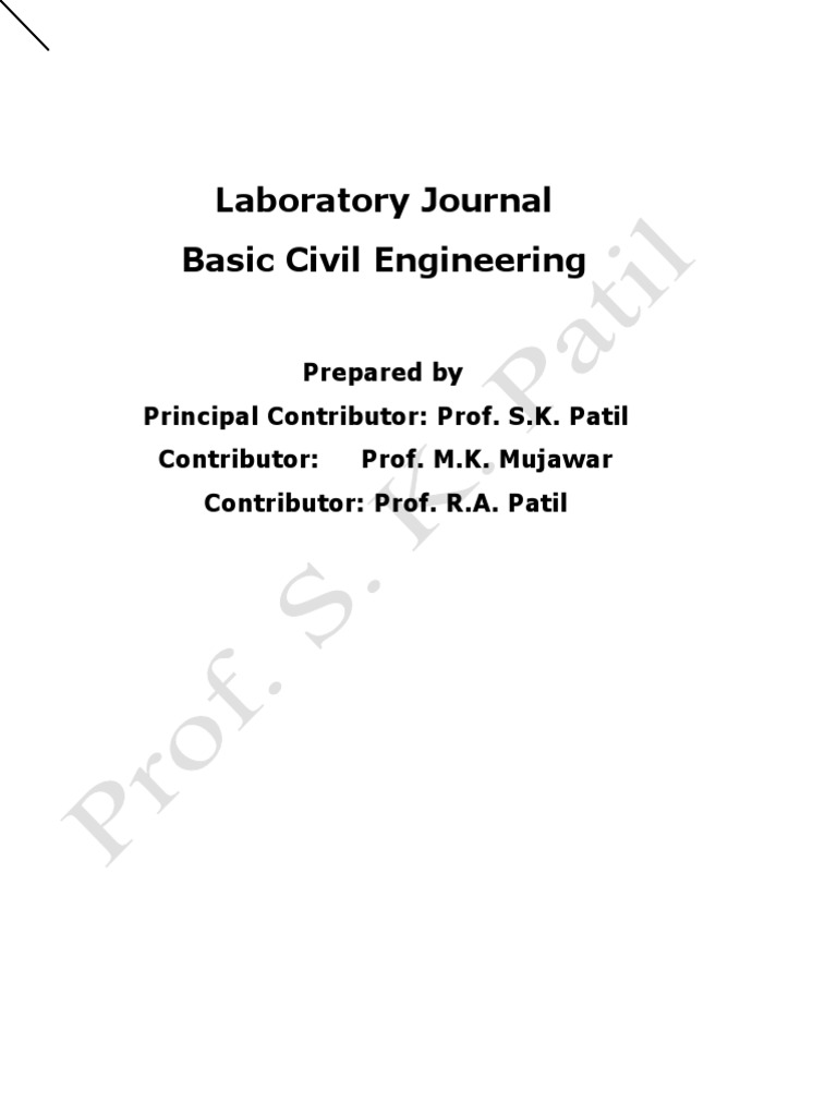 Basic Civil Engineering Lab Manual | PDF | Compass | Surveying