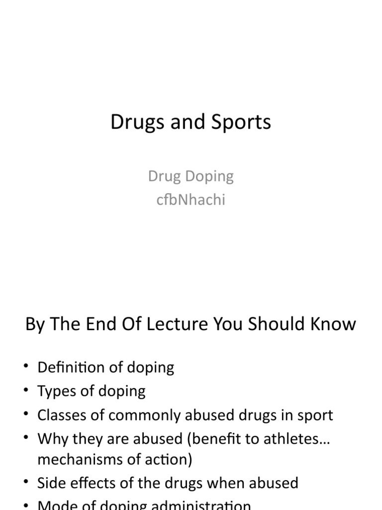 Drugs and Sports: Drug Doping Cfbnhachi | PDF | Doping In Sport ...