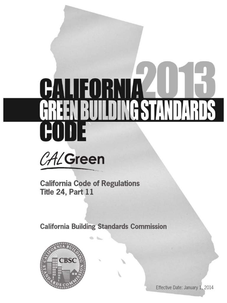 2013 California Green Building Standards Code PDF | PDF | Building Code ...