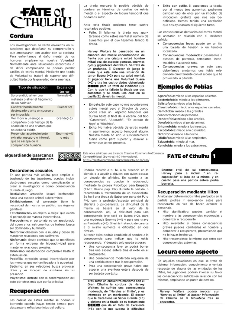 FATE of Cthulhu PDF | PDF