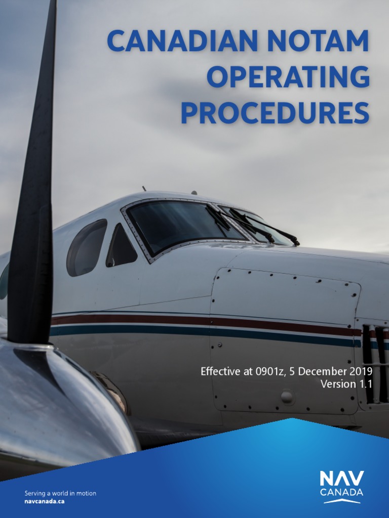 Canadian NOTAM Operating Procedures Current Issue PDF | PDF | Runway | Aerospace Engineering