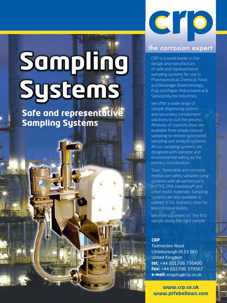 CRP Sampling Literature | PDF | Valve | Syringe