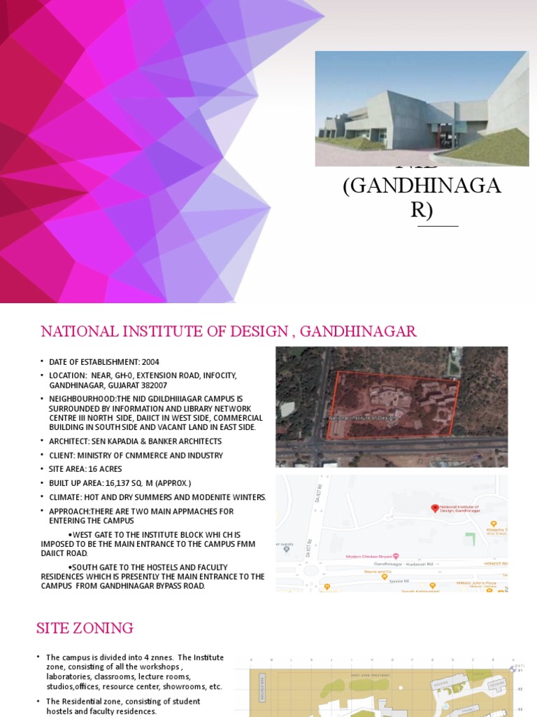 NID Gandhinagar Campus Architectural Design | PDF | Building ...