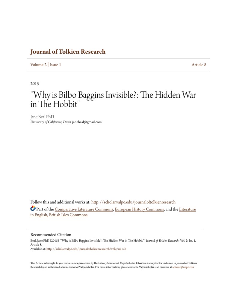 Bilbo Baggins' Invisibility Explained | PDF | Bilbo Baggins | The Hobbit