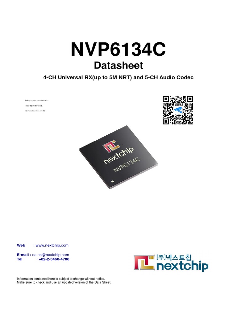 NVP6134C Datasheet | PDF | Video | Codec