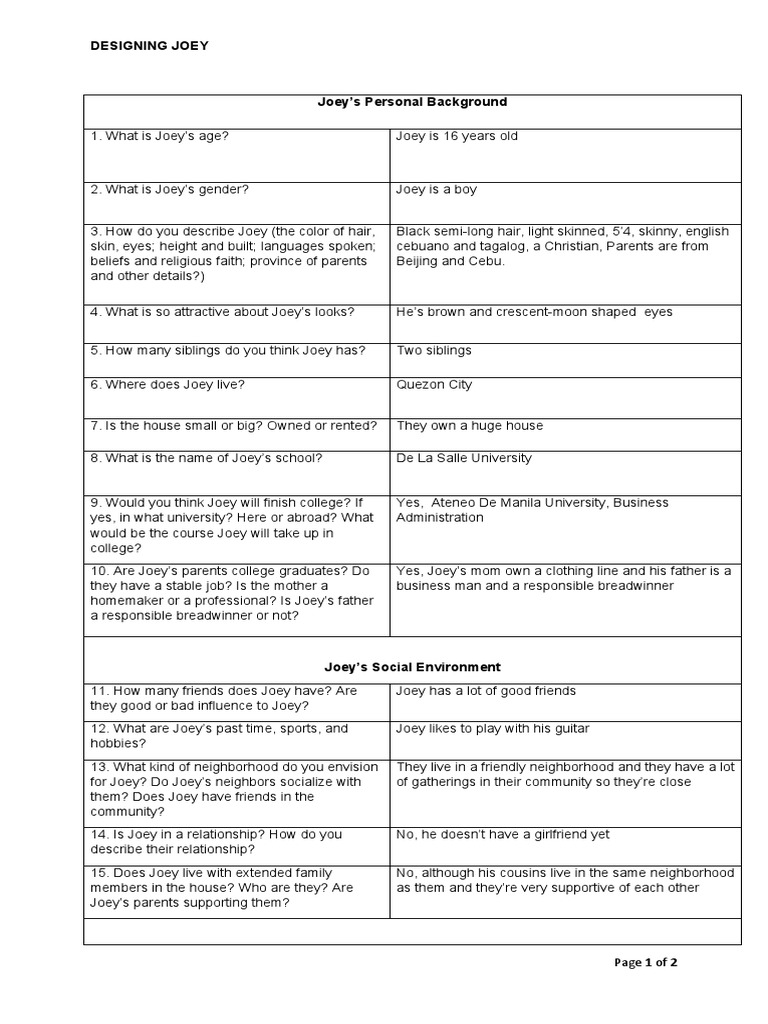 Designing Joey | PDF | Bullying | Interpersonal Relationships