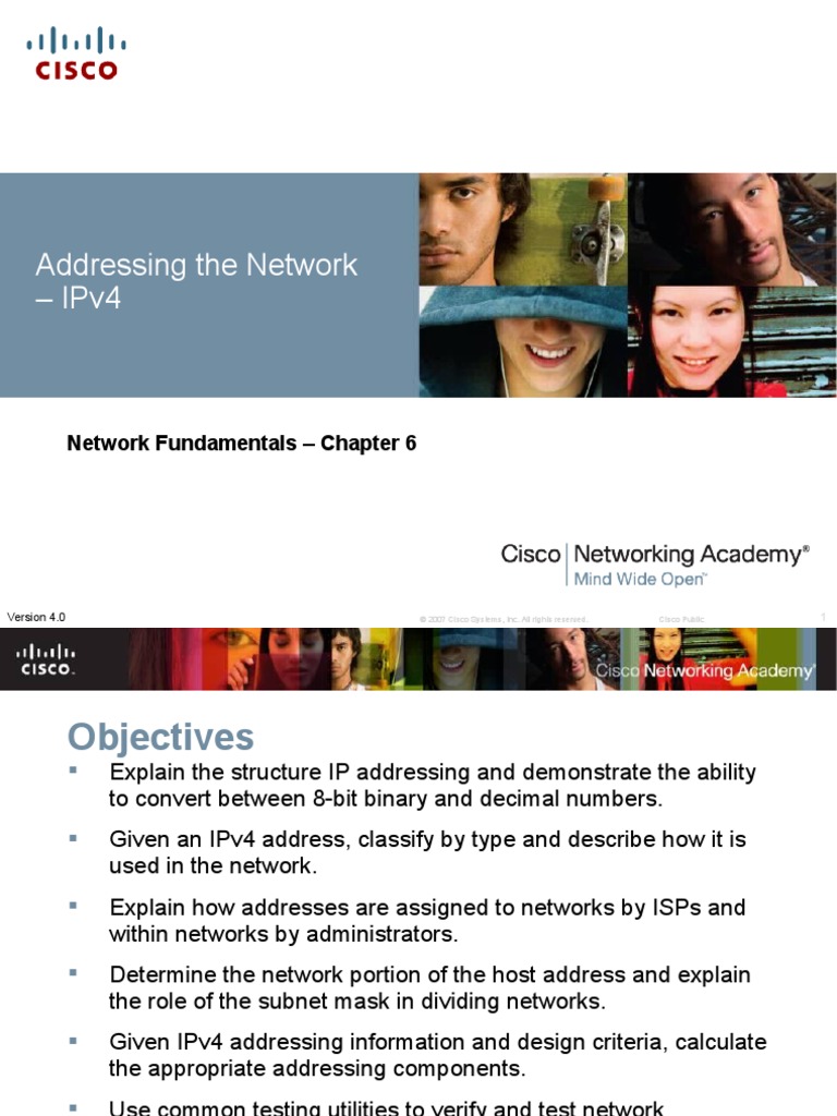 Addressing The Network - Ipv4 | PDF | Ip Address | I Pv6