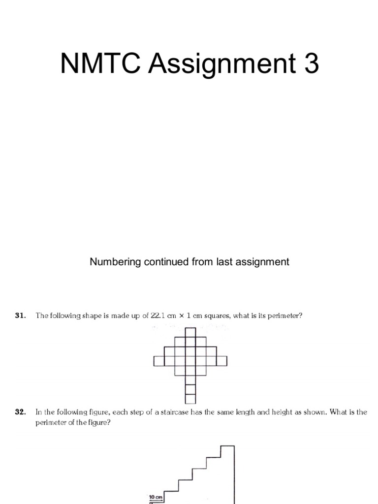 NMTC Assignment 3 Answer Key | PDF