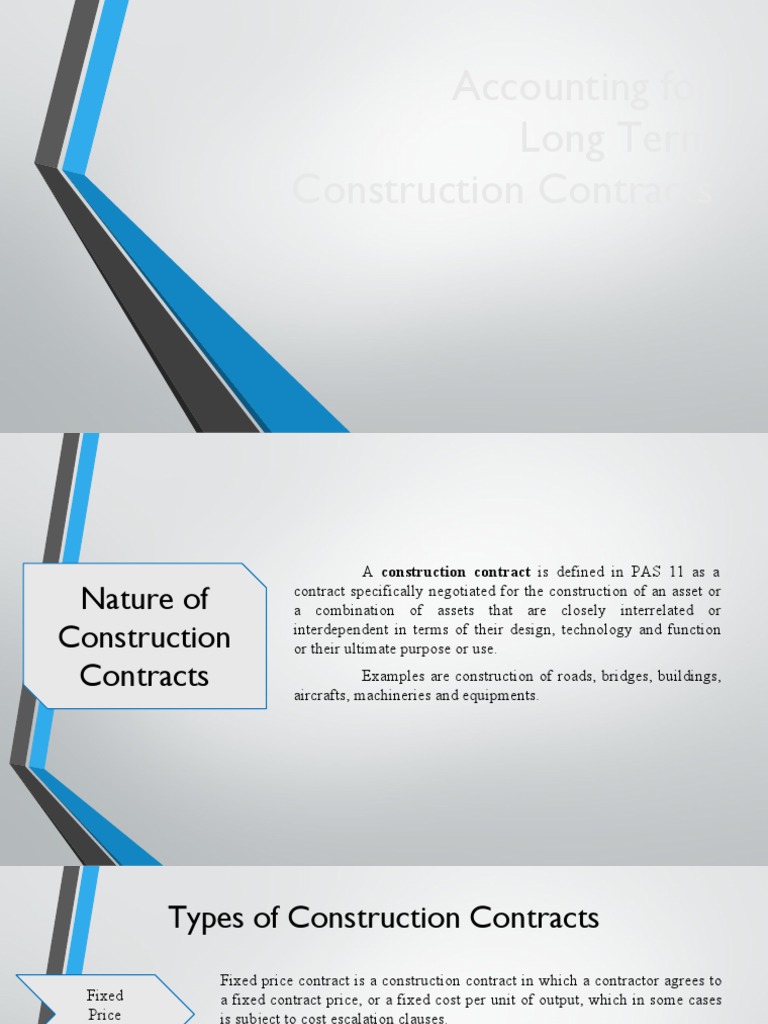 Accounting For Long Term Construction Contracts | PDF | Debits And Credits | Corporations