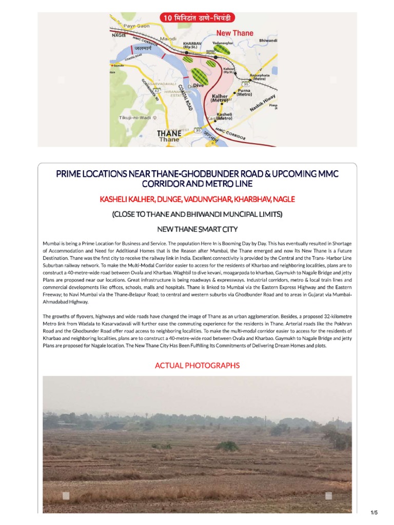 New Thane Master Plan | PDF