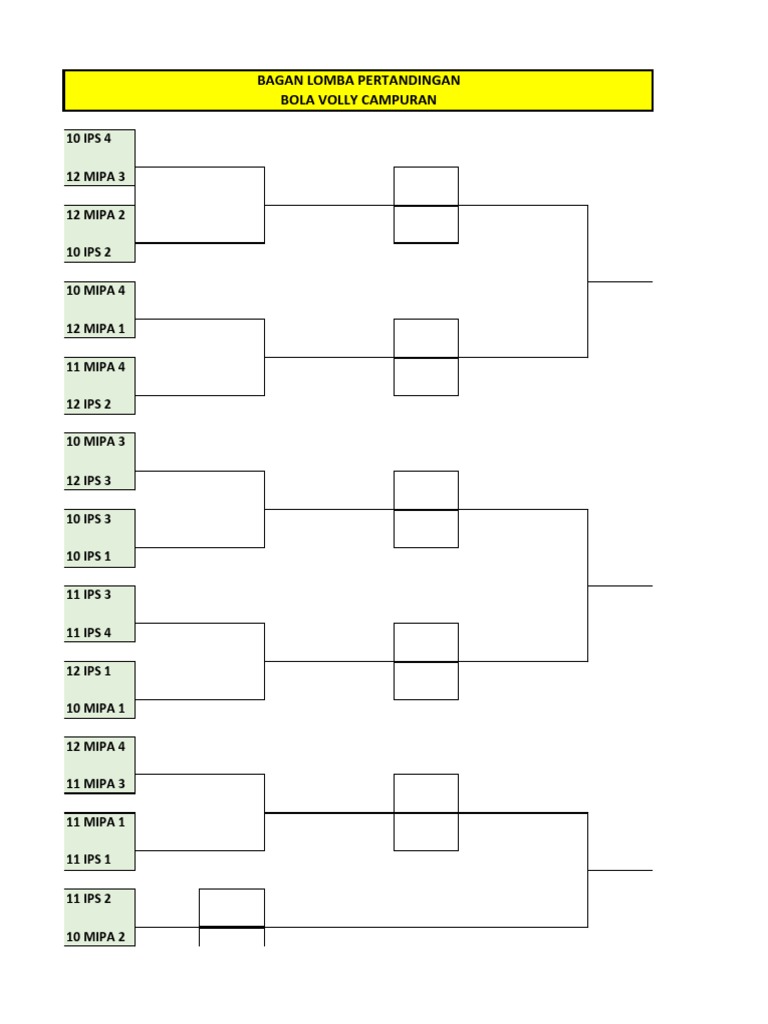 Bagan Lomba Pertandingan Bola Volly Campuran | PDF