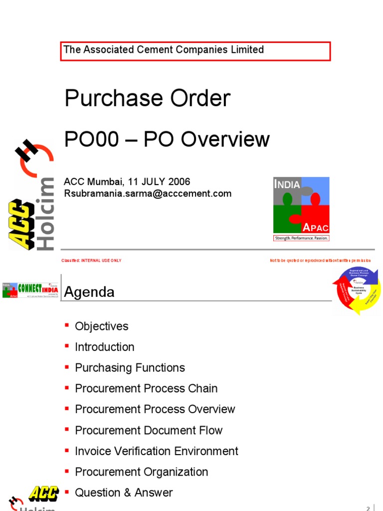 ACC PO Overview Guide | PDF | Receipt | Procurement
