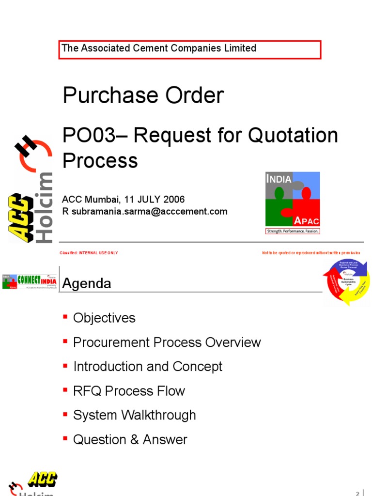 Purchase Order: PO03 - Request For Quotation Process | PDF ...