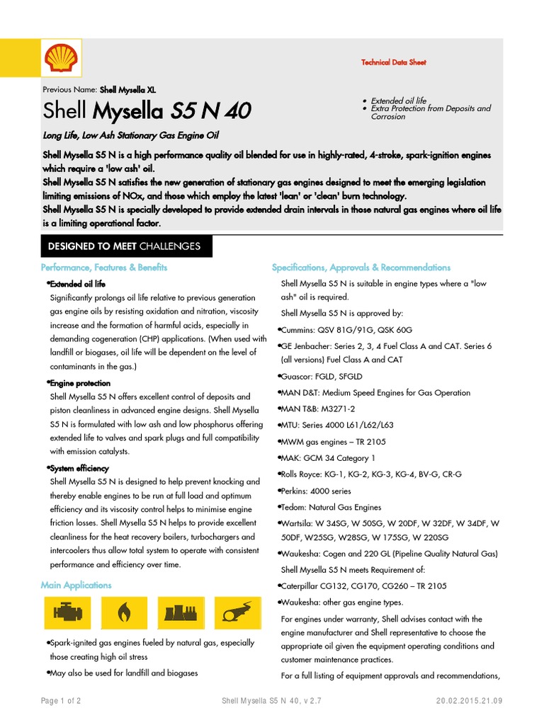 Shell Mysella S5 N 40: Performance, Features & Benefits Specifications ...
