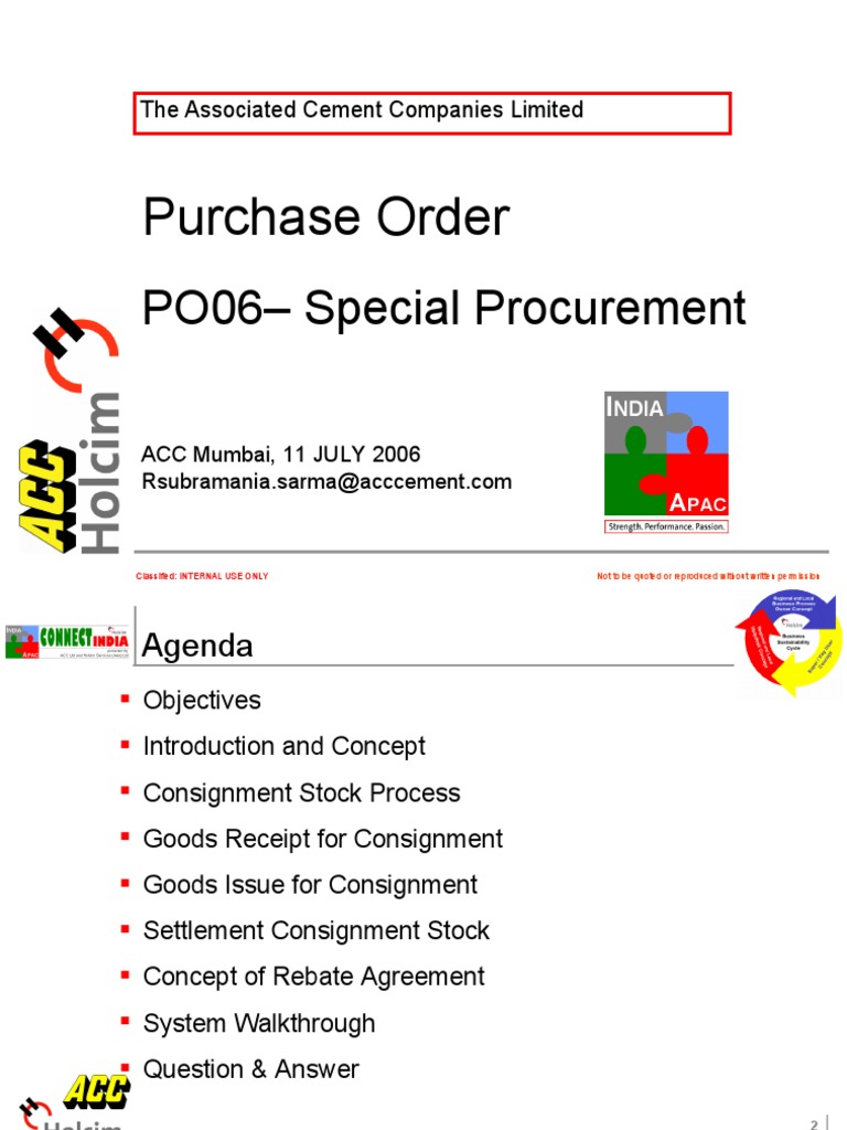Purchase Order: PO06 - Special Procurement | PDF | Receipt | Supply ...