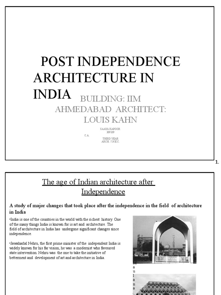 Post Independence Architecture in India: Building: Iim Ahmedabad ...