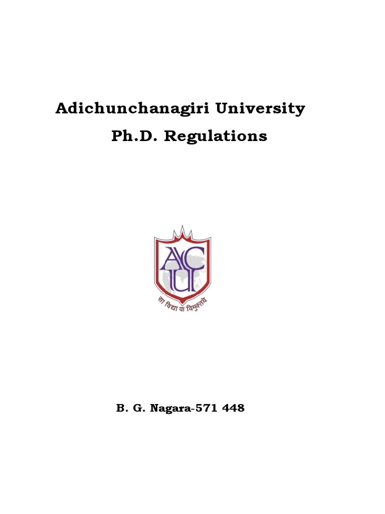 ACU PHD Regulations 2020 PDF | PDF | Doctor Of Philosophy | Thesis